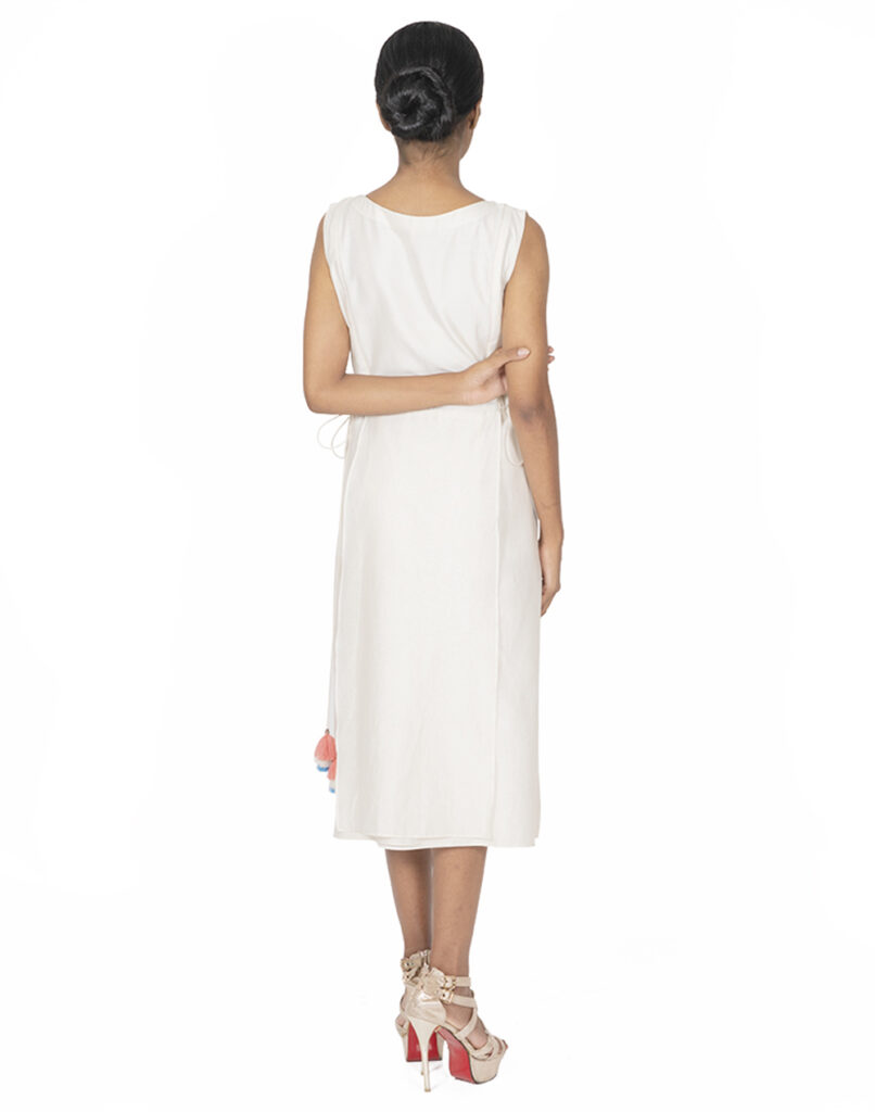 Embroidered Ivory Tabard Tunic | Buy Designer tunics Online in Mumbai - ANJ