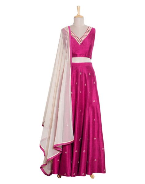 Ruby Crop Top | Crop Top With Long Skirt Online In Mumbai - ANJ