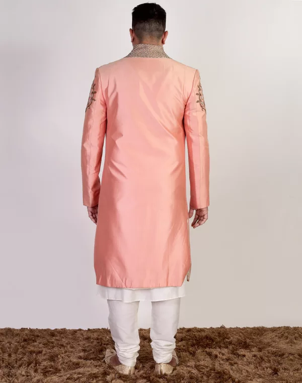 Peach Sherwani - Anj
